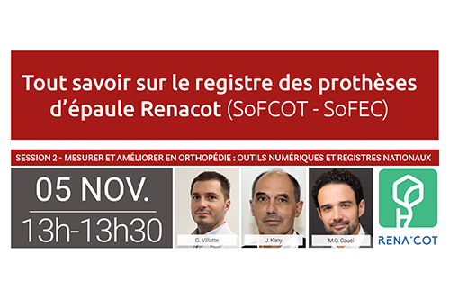 Tout savoir sur le registre des prothèses d'épaule Renacot (SoFCOT ...